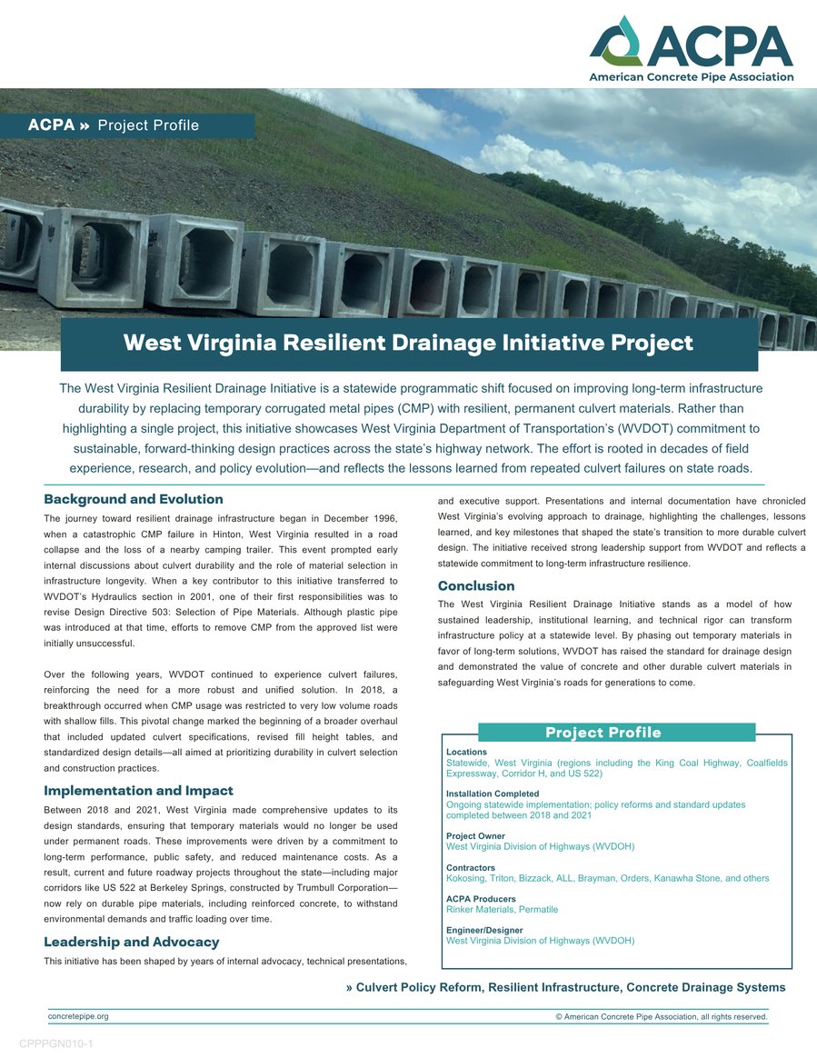 West Virginia Drainage Project