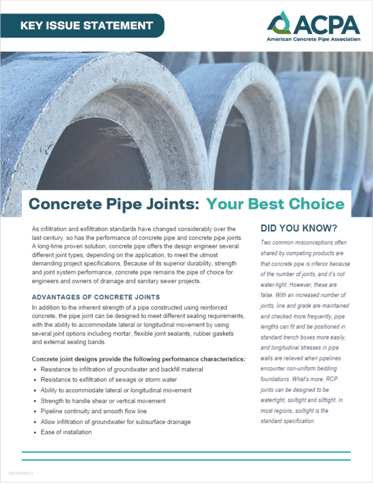 Concrete Pipe Joints