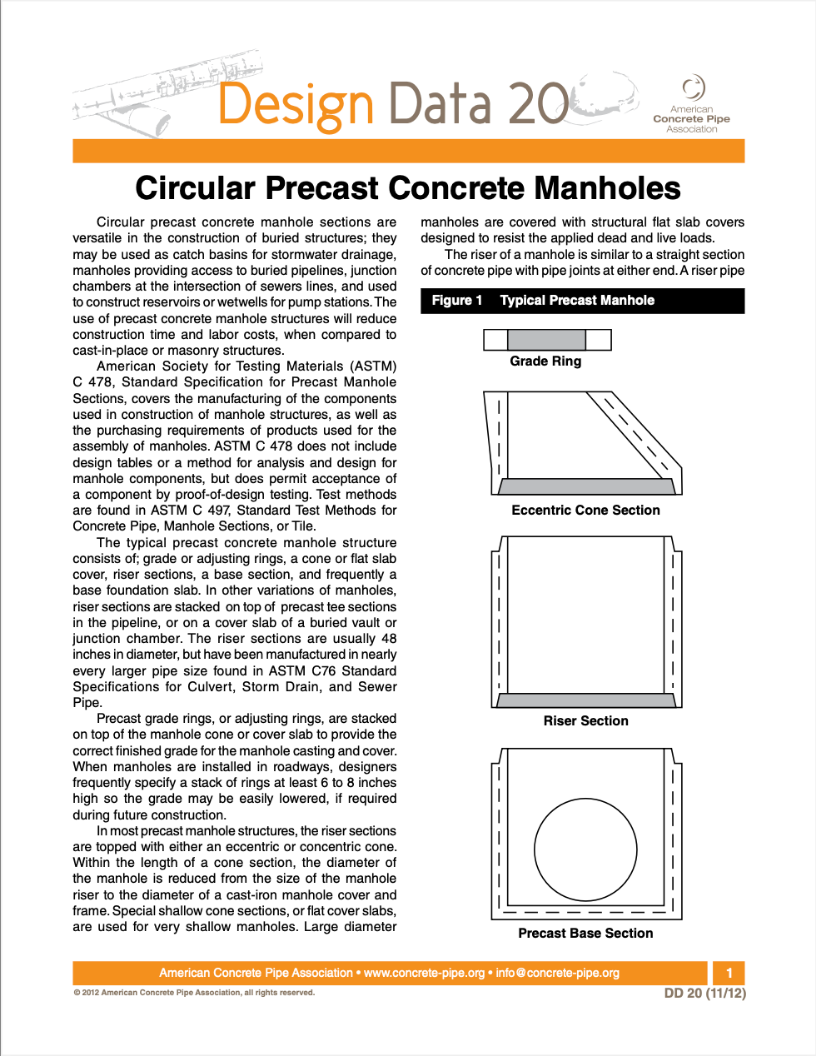 Circular Precast Concrete Manholes
