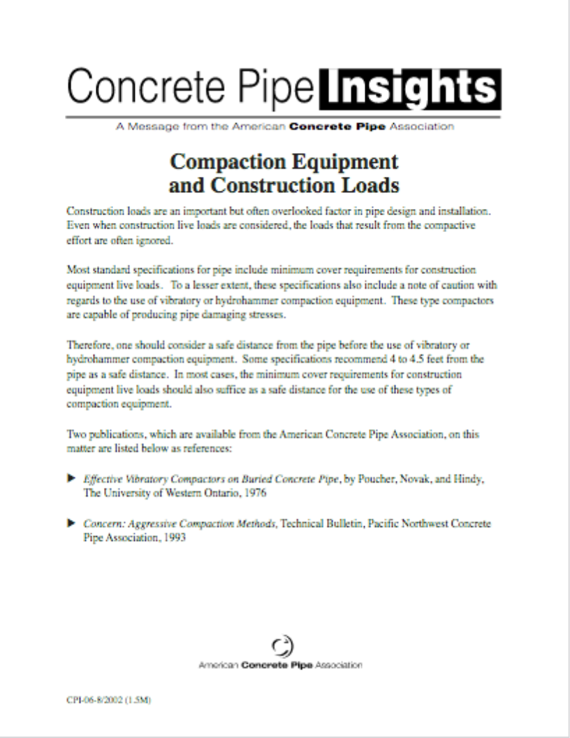 Compaction Equipment and Construction Loads