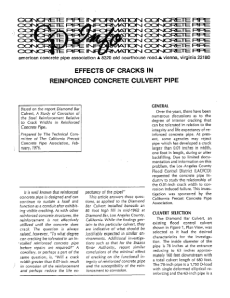 Effects of Cracks in Culvert Pipe
