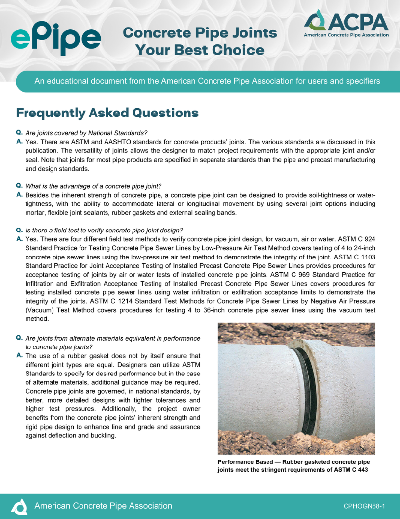 Concrete Pipe Joints