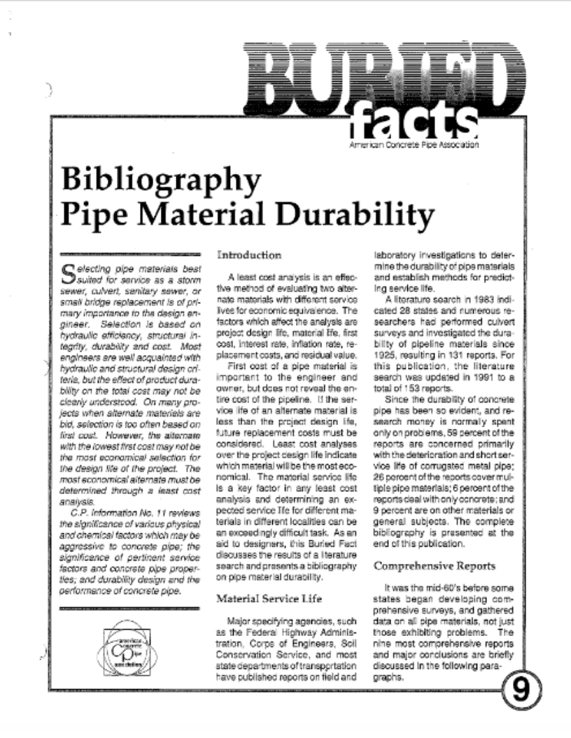 Pipe Material Durability