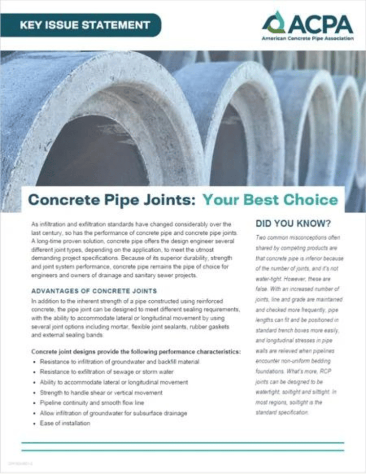 Concrete Pipe Joints