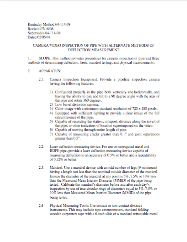 Deflection Testing Methods