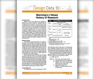 Manning’s n Values: History of Research
